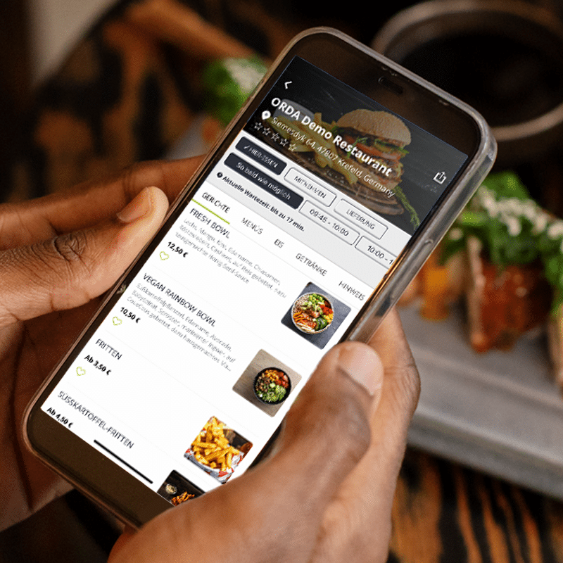ORDA Bestellsystem Gastronomie - Webshop für Restaurants
